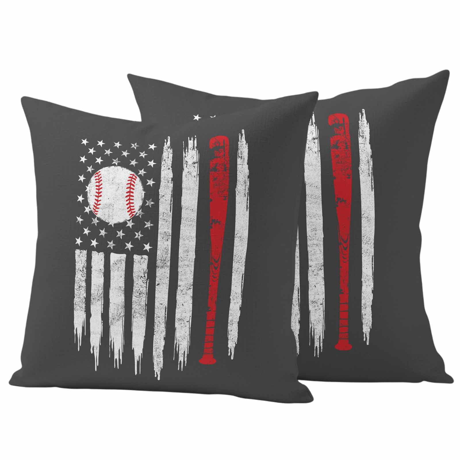 American Flag Outdoor Pillow Covers 16"x16" Set of 2, Waterproof Throw ...