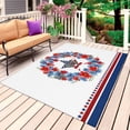 American Flag Outdoor Rug for Patio/Deck/Porch, Non-Slip Large Area Rug ...