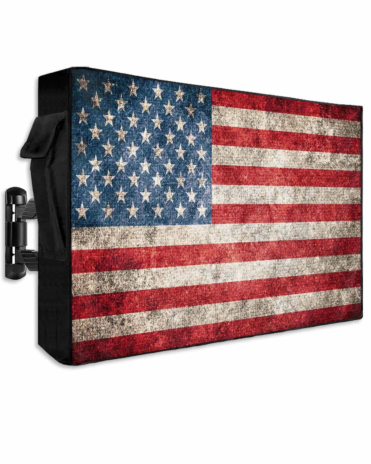 American Flag Outdoor TV Cover 30 to 32 Inch Weatherproof, Vintage Blue ...