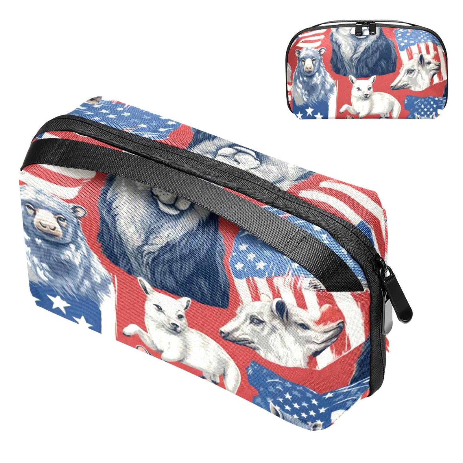 American Flag Oxford Cloth Waterproof Travel Organizer Storage Pouch ...