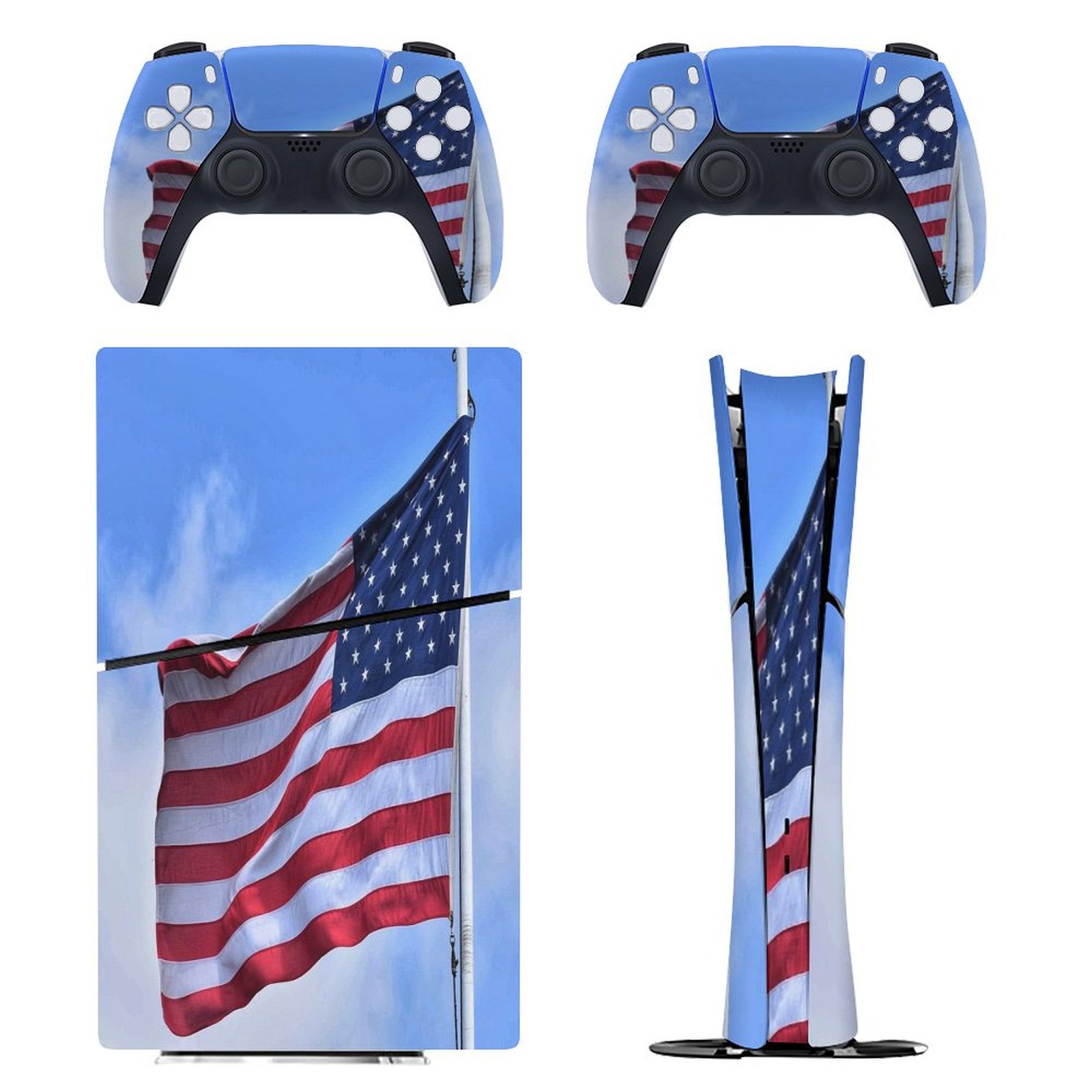 American Flag PS5/PS5 Slim Digital Disc Skin Sticker For Console And ...