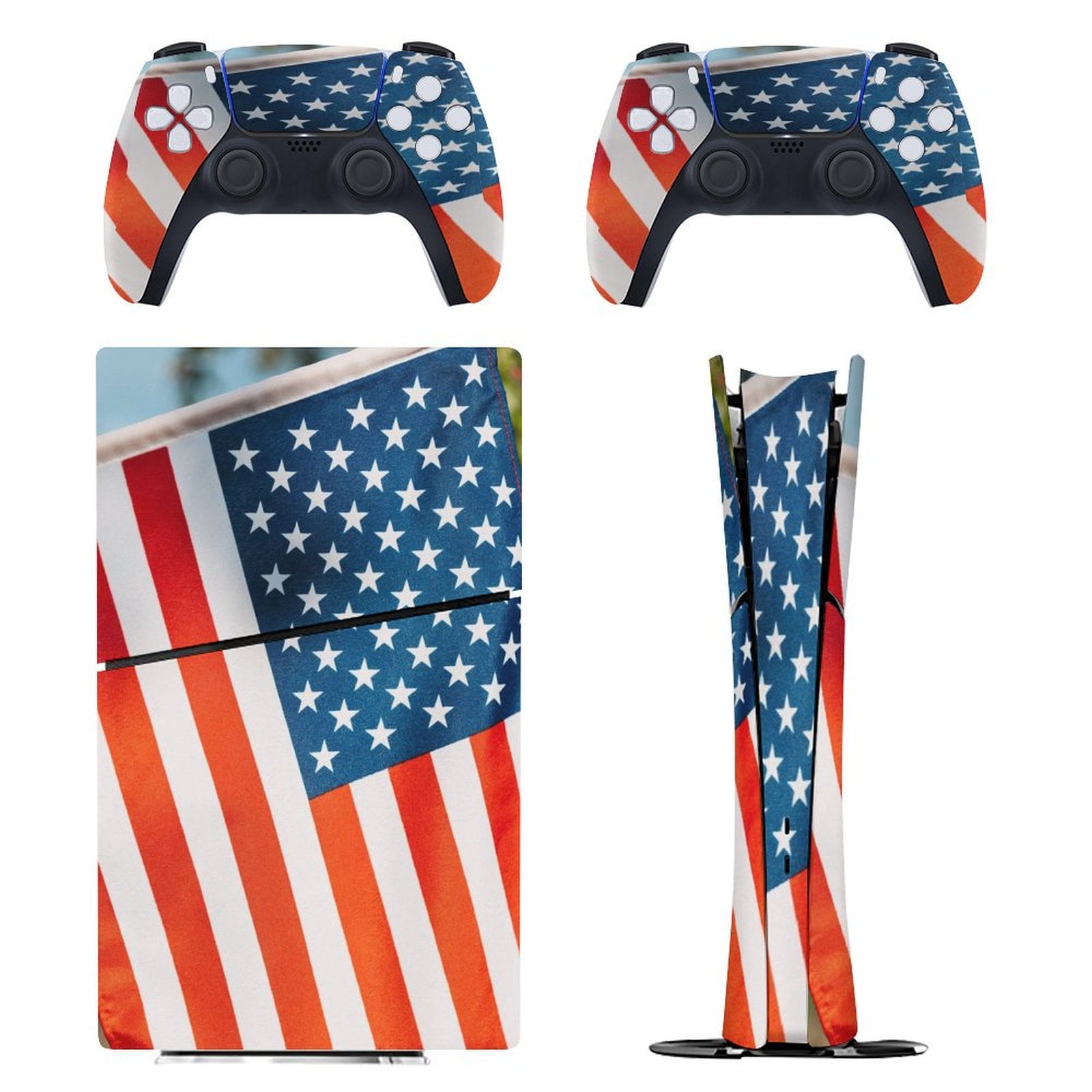 American Flag PS5/PS5 Slim Digital Disc Skin Sticker For Console And ...