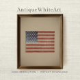 American Flag Painting Vintage Independence Day Art 4Th Of July Print ...