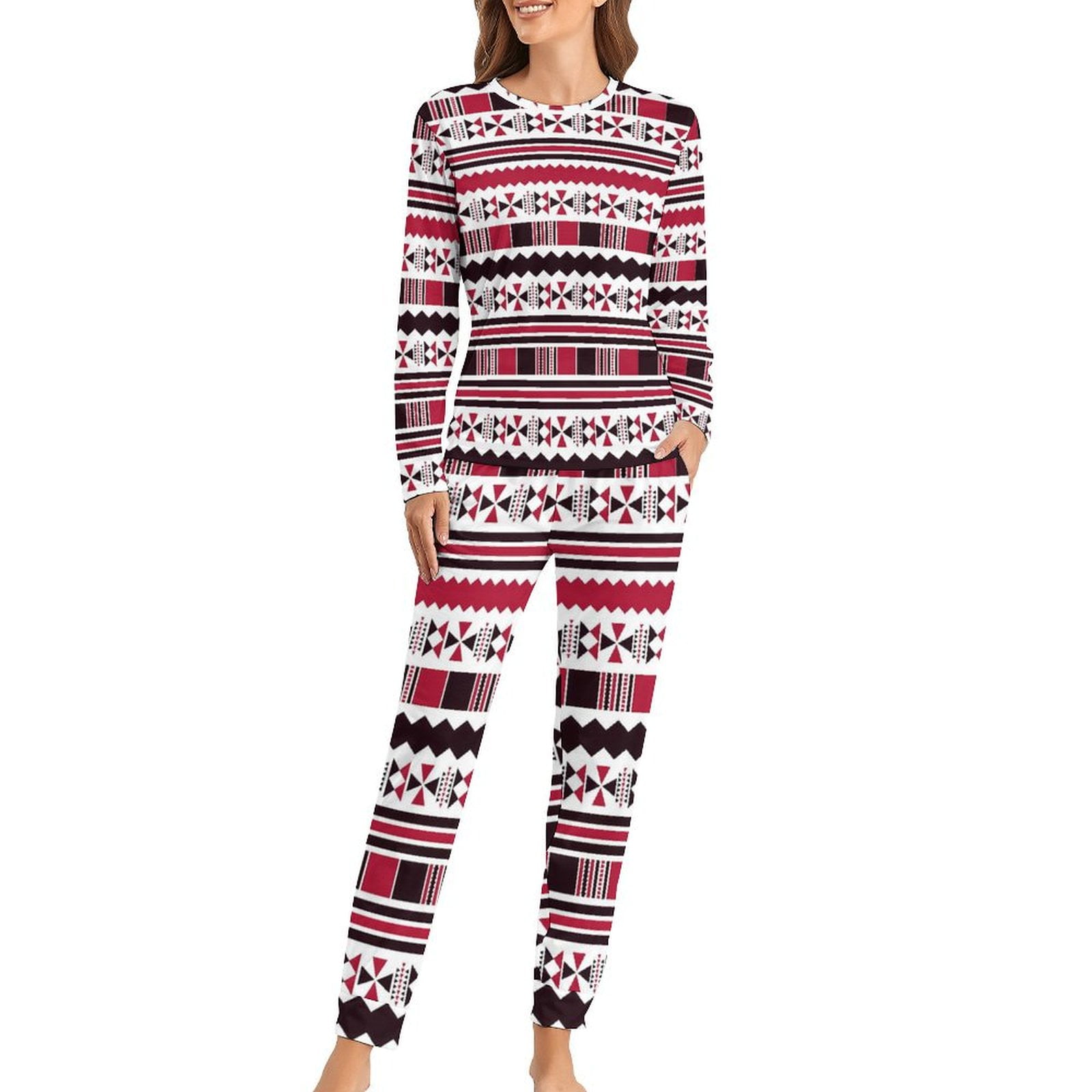 American Flag Pajama Sets Spring Black and White Fashion Sleep ...