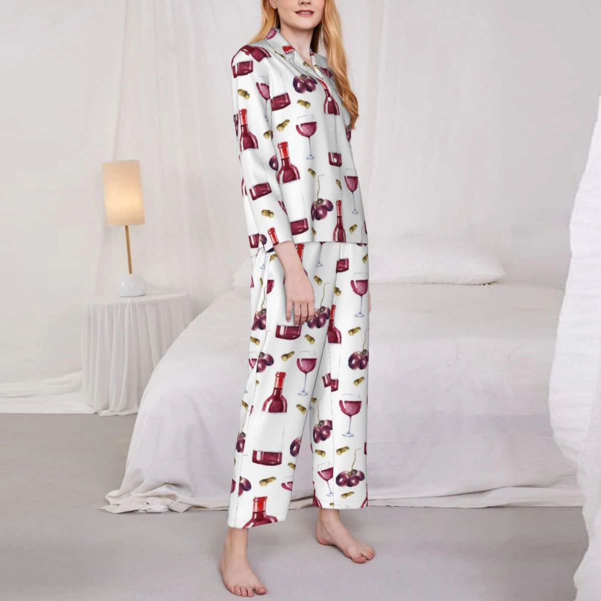 American Flag Pajama Sets Spring Black and White Fashion Sleep ...