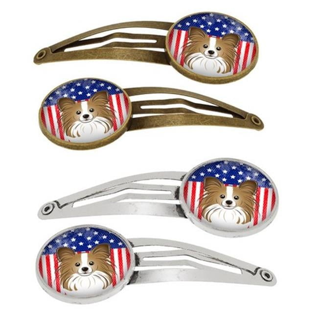 American Flag & Papillon Barrettes Hair Clips - Walmart.com