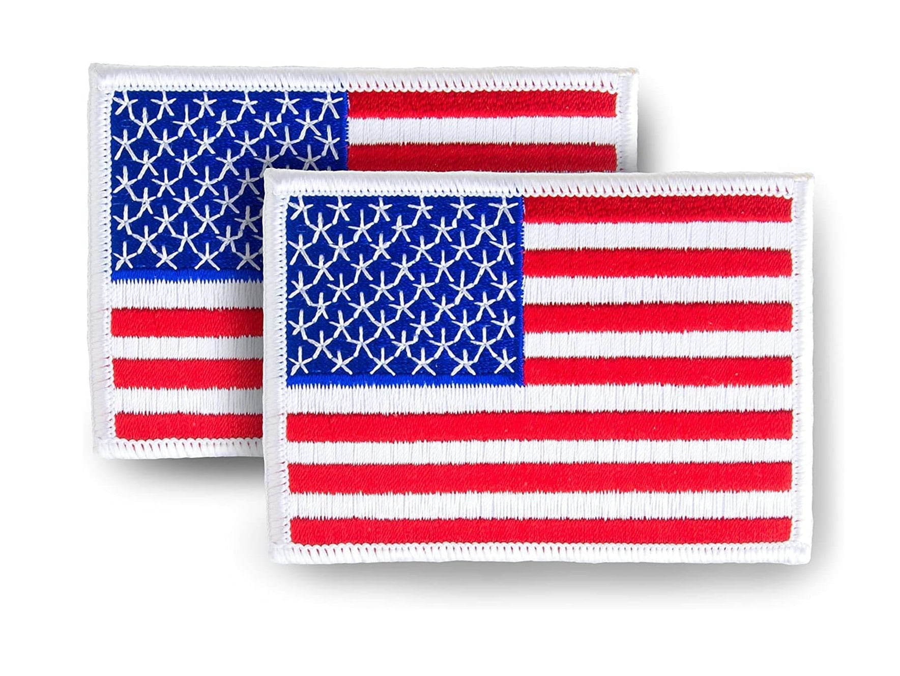 American Flag Patch (2-Pack) - Iron-On USA Patches for Clothing, Hats ...