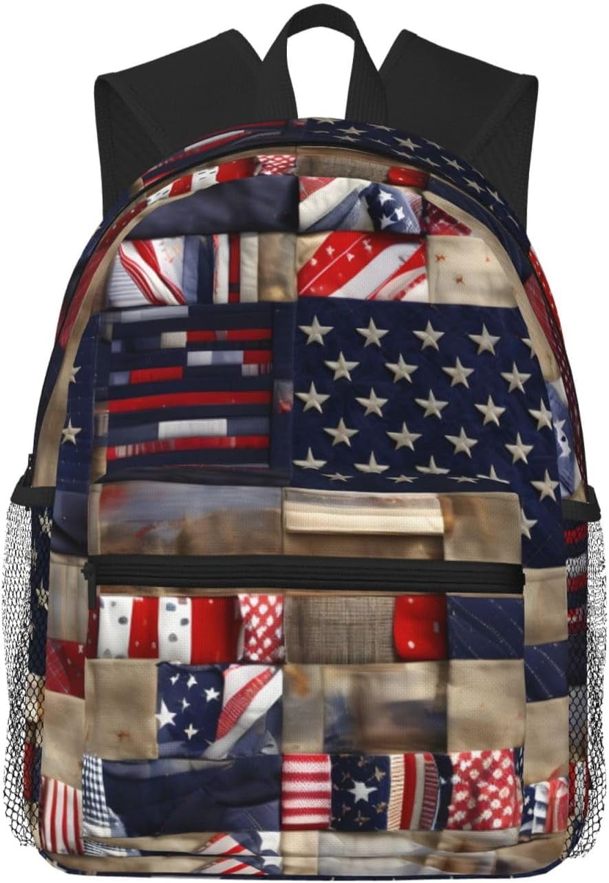 American Flag Patchwork Lightweight And Ultra-Comfortable Casual ...