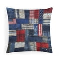 American Flag Patchwork Pillow Cover 18"x18" Memorial Day Farmhouse ...