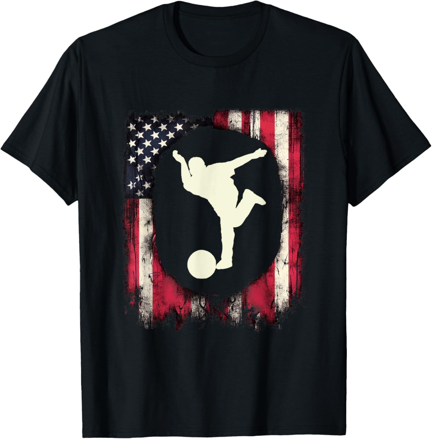 American Flag - Patriotic Bowlers Retro Bowling T-Shirt - Walmart.com