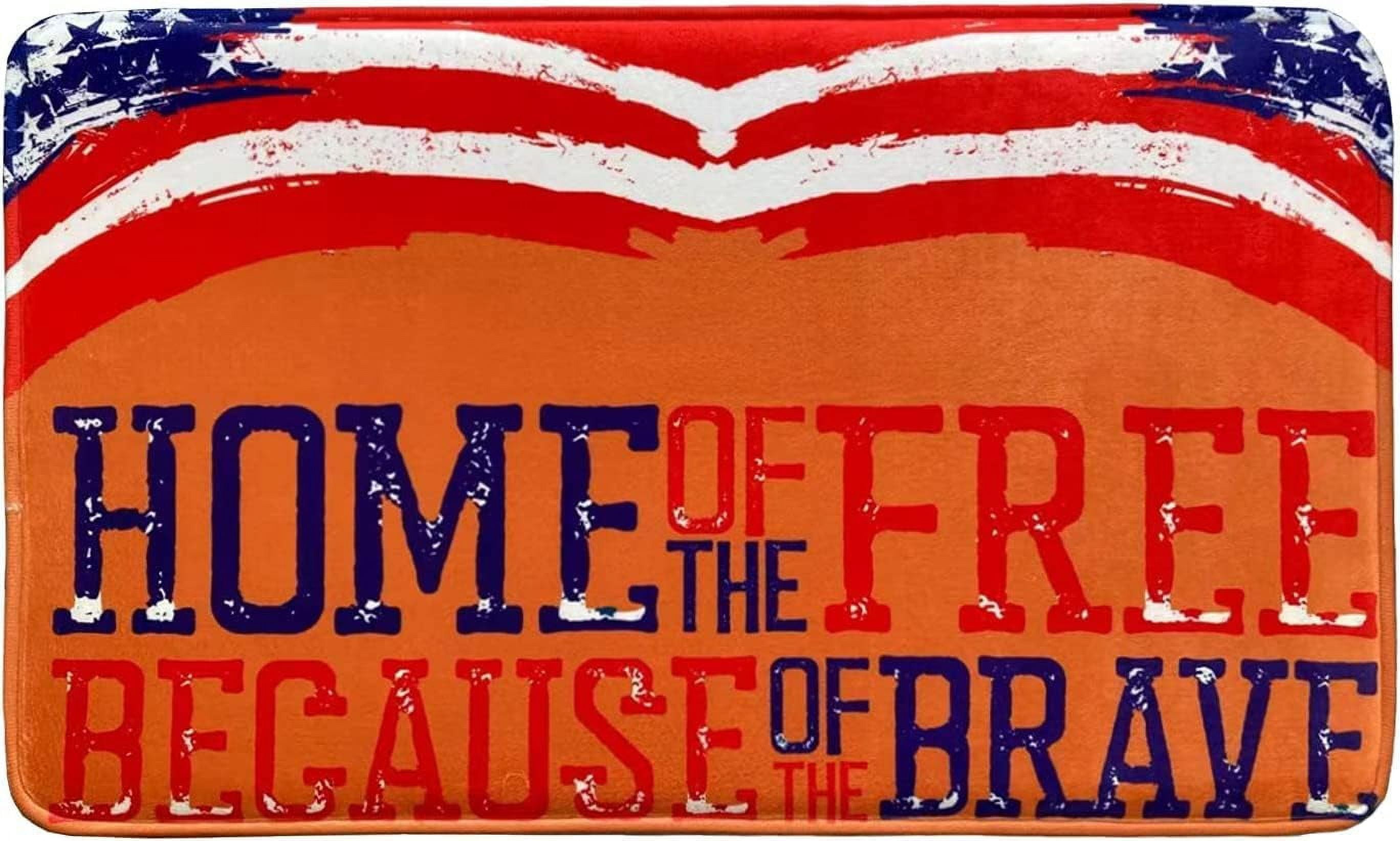 American Flag Patriotic Doormat TPR Back Non-Slip Floor Mat Switch Mat ...