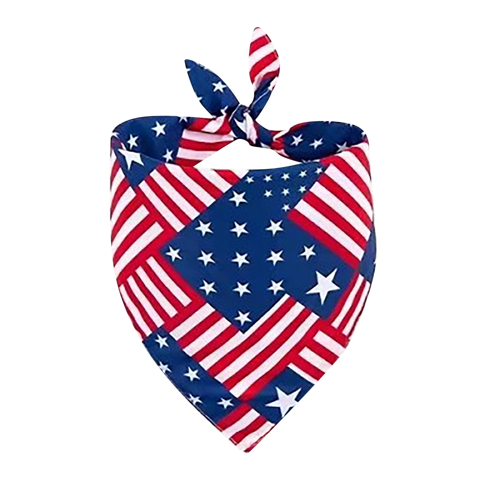 American Flag Patriotic Independence Holiday Bandana, 6 Inch Memorial ...