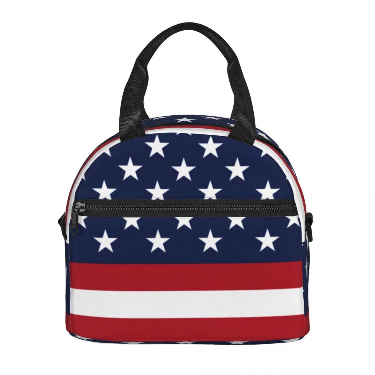 American Flag Patriotic Lunch Bag with Handle Stars and Stripes Capri ...