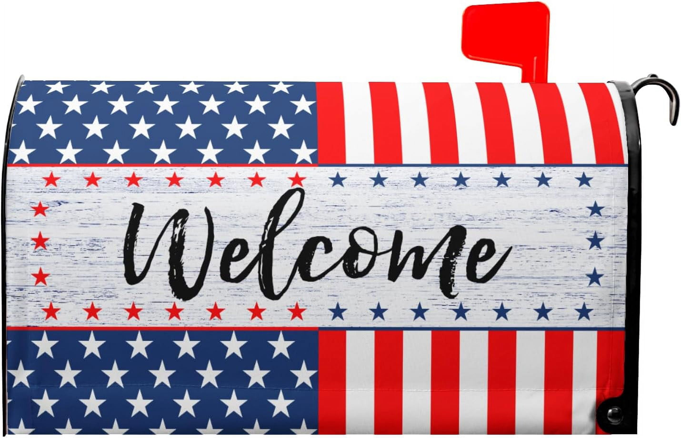 American Flag Patriotic Mailbox Cover 4Th of July Mailbox Covers ...