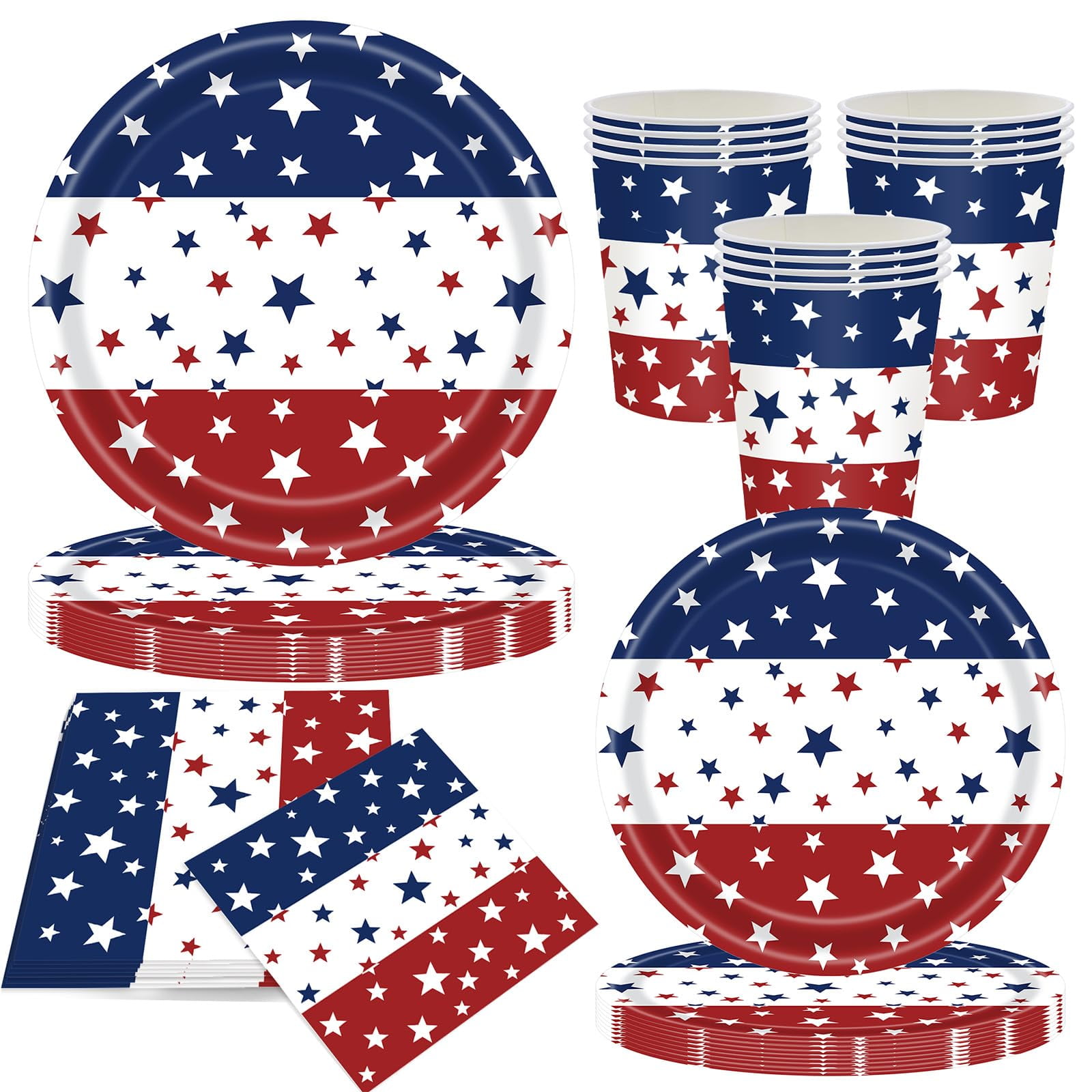 American Flag Patriotic Party OIF8 Supplies Disposable Paper Plates ...