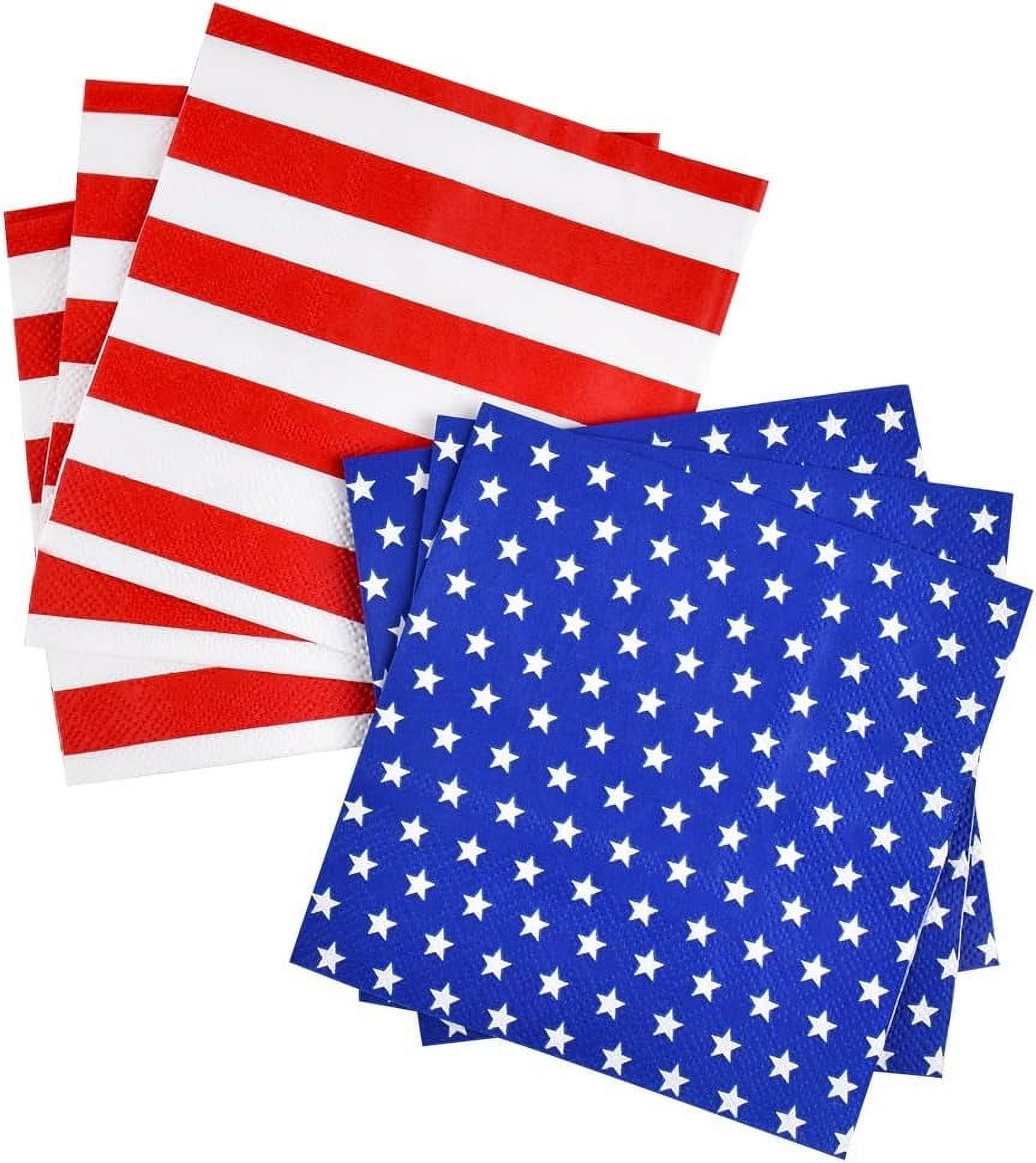 American Flag Patriotic Party Supplies Disposable Paper Napkins ...