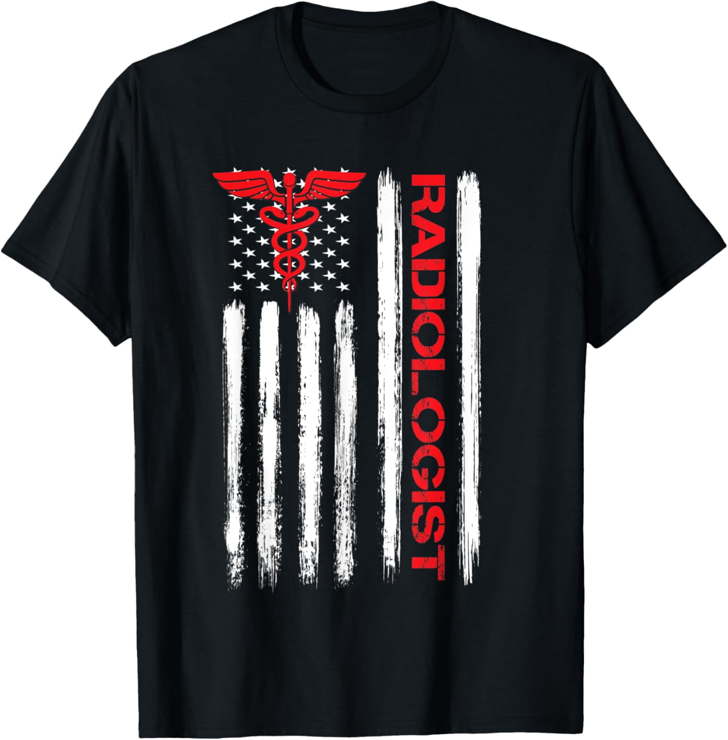 American Flag Patriotic Radiologist X-ray Radiology Gift T-Shirt Casual ...
