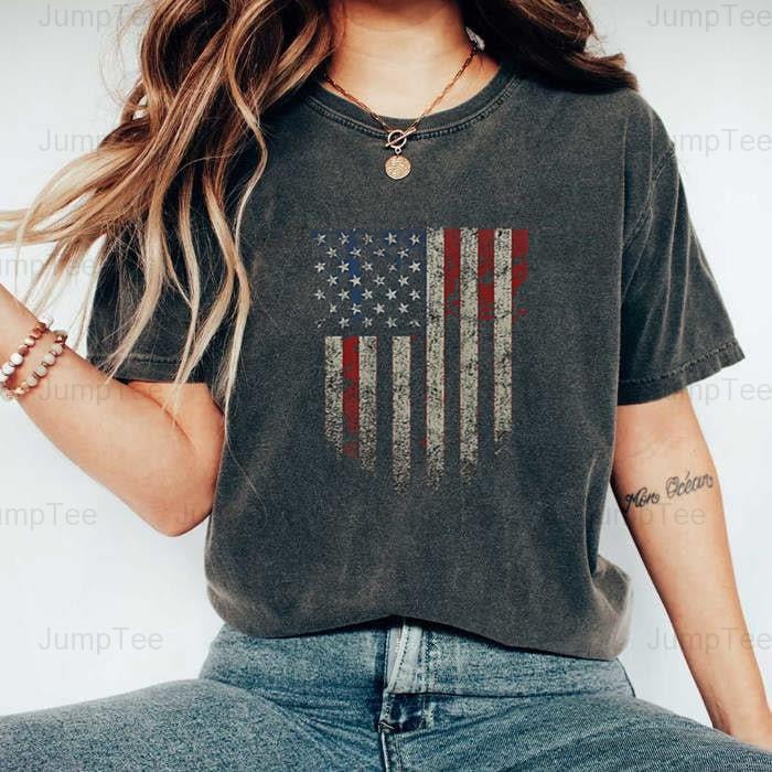 American Flag Patriotic Red White Blue USA Independence Day Graphic ...