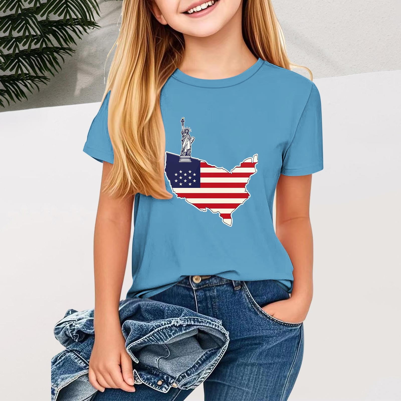 American Flag Patriotic T-Shirts For Boys Girls USA Independence day ...