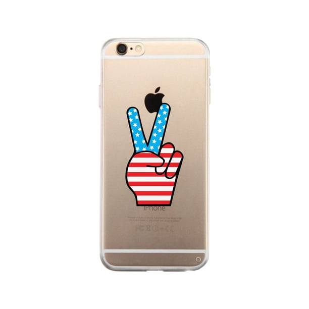 American Flag Peace Clear Phone Case - Walmart Business Supplies