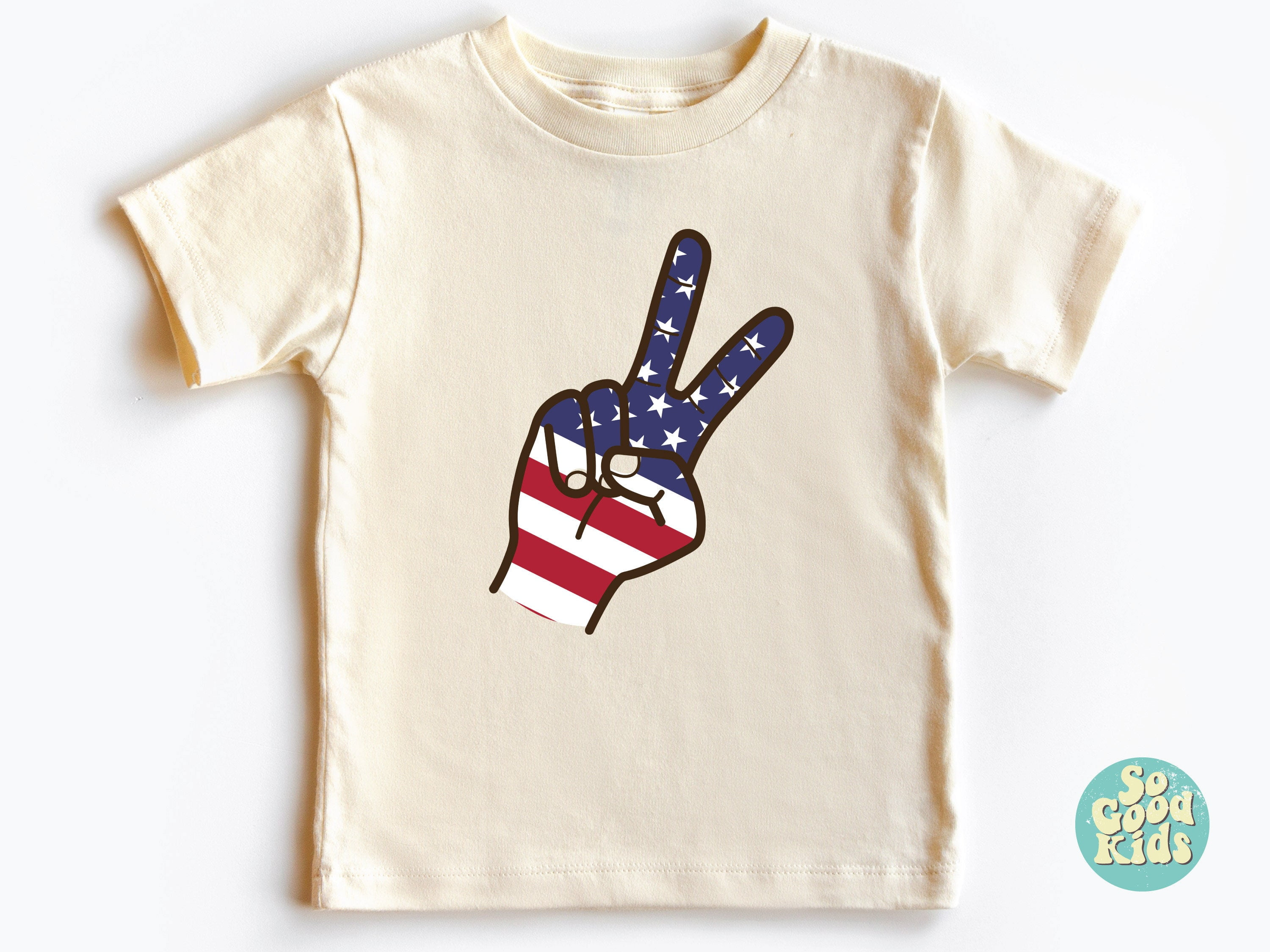 American Flag Peace Shirt, Toddler American Shirt, Peace Love America ...