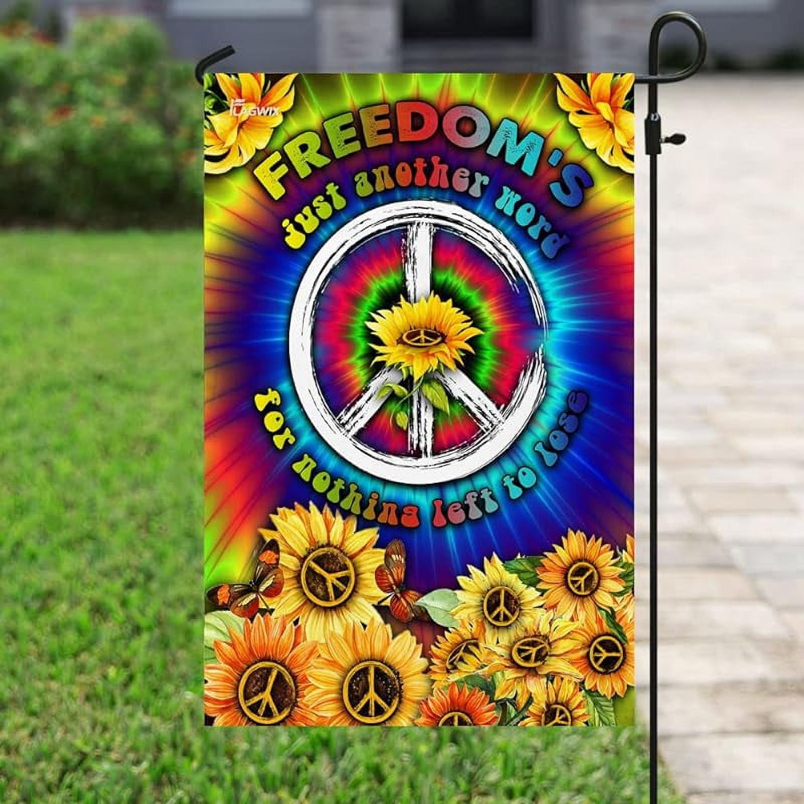 American Flag-Peace Sign Hippie Flag Imagine All The People Living Life ...