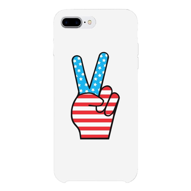 American Flag Peace White Phone Case - Walmart Business Supplies