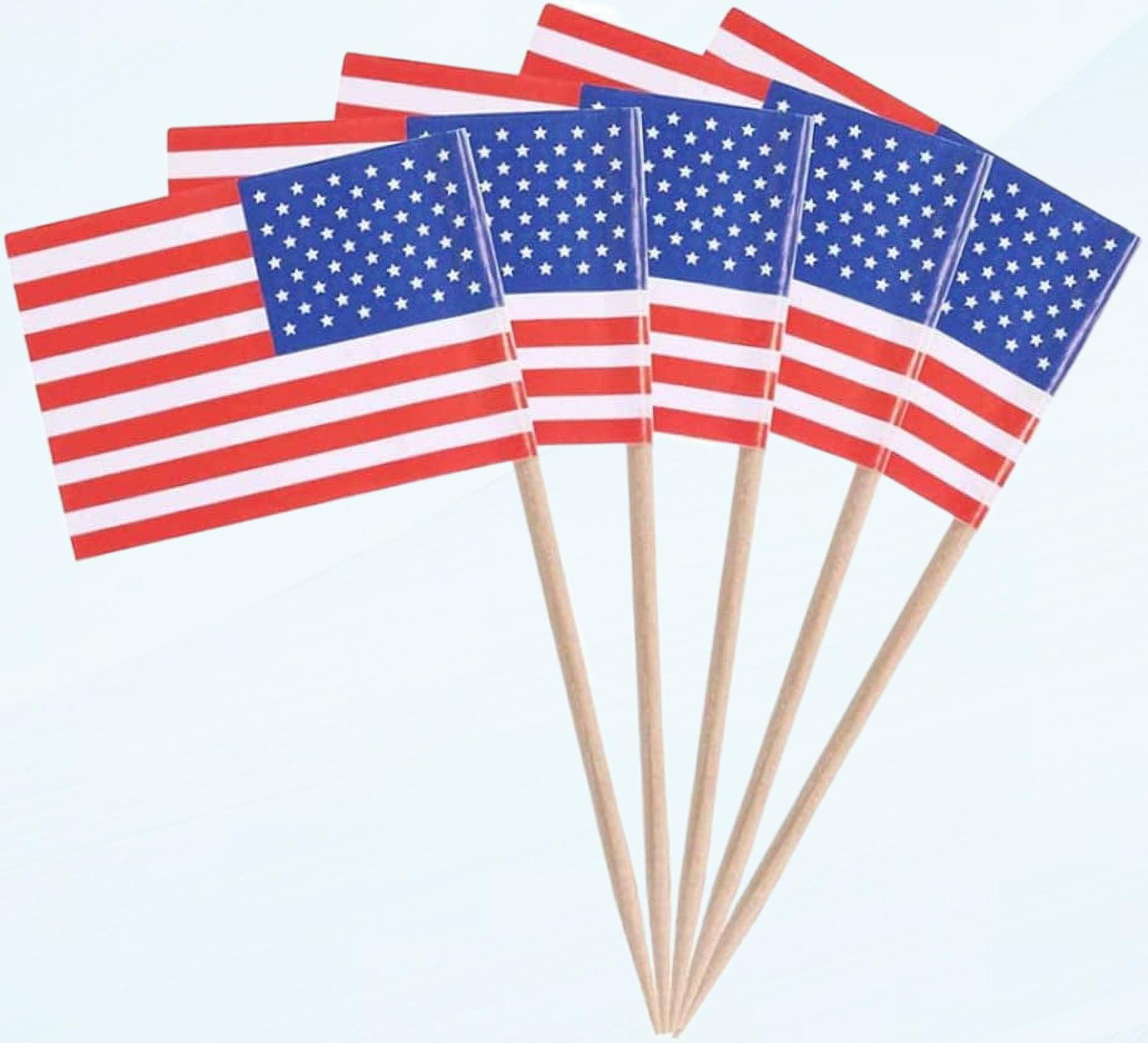 American Flag Picks Mini Us Toothpick Flag Banner on Sticks for ...