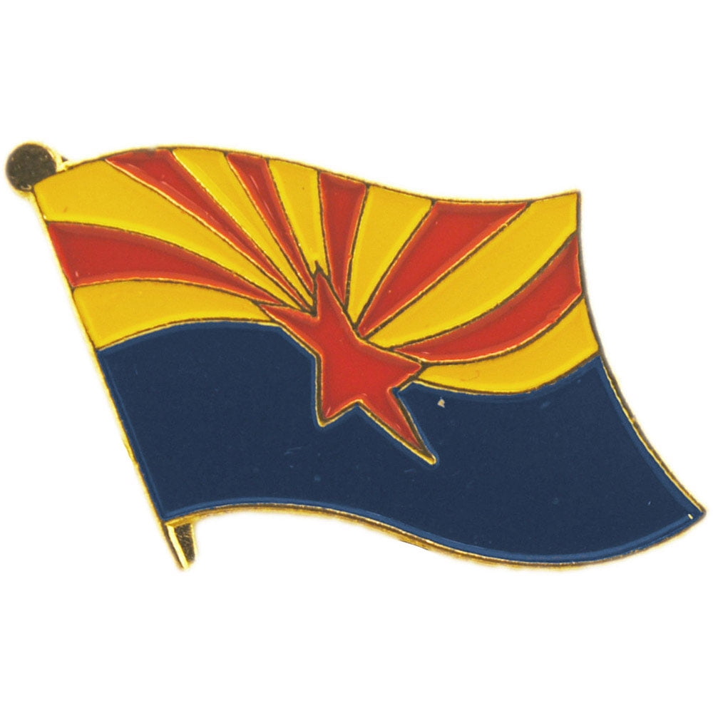 American Flag Pin, US STATES ARIZONA Flag - Novelty Patriotic Enamel ...