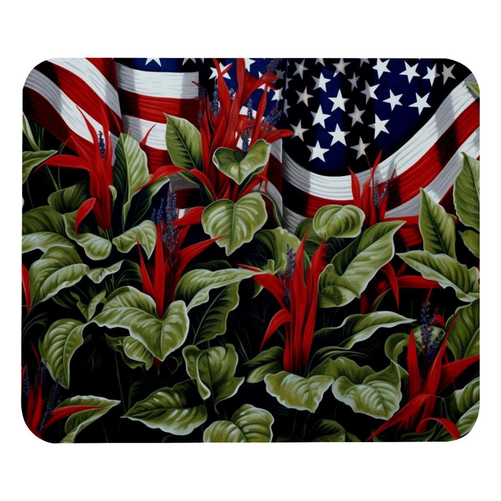 American Flag Plant Mouse Pad, Smooth Mouse Mat, Computer Mouse-pad for ...
