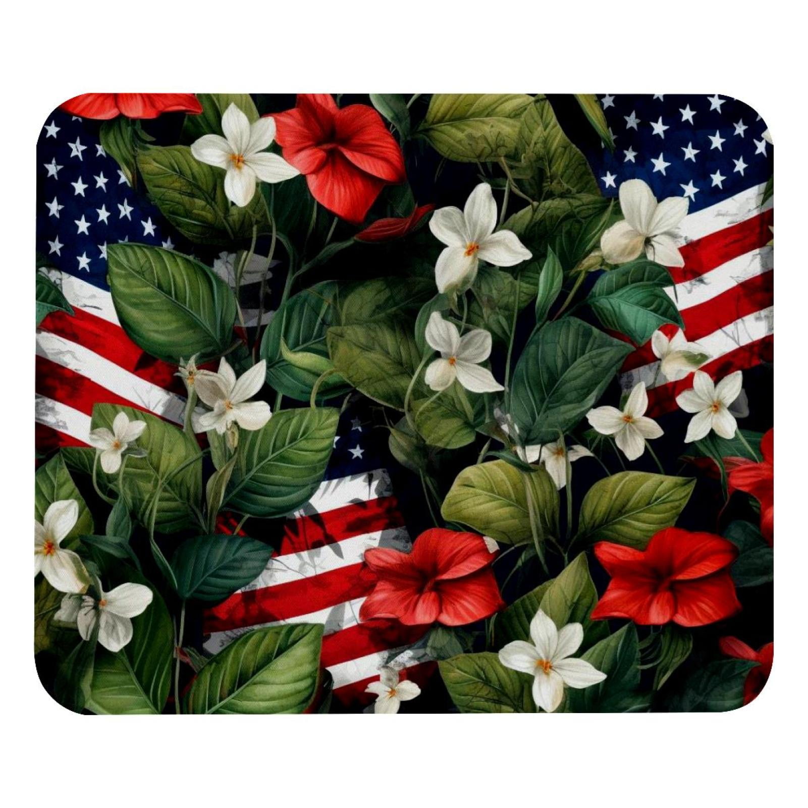 American Flag Plant Mouse Pad, Smooth Mouse Mat, Computer Mouse-pad for ...