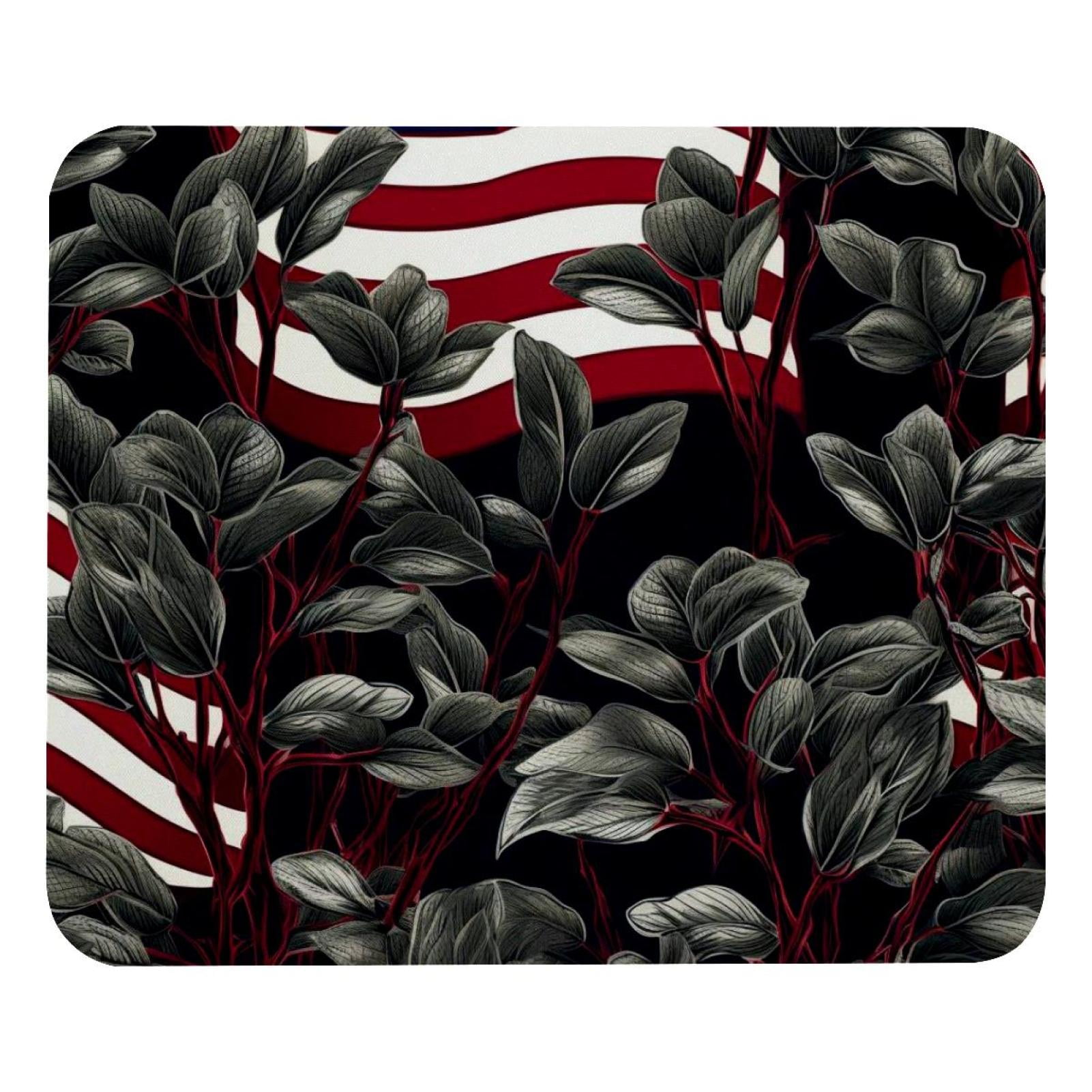 American Flag Plant Mouse Pad for Wireless Mouse Home Office Desk ...