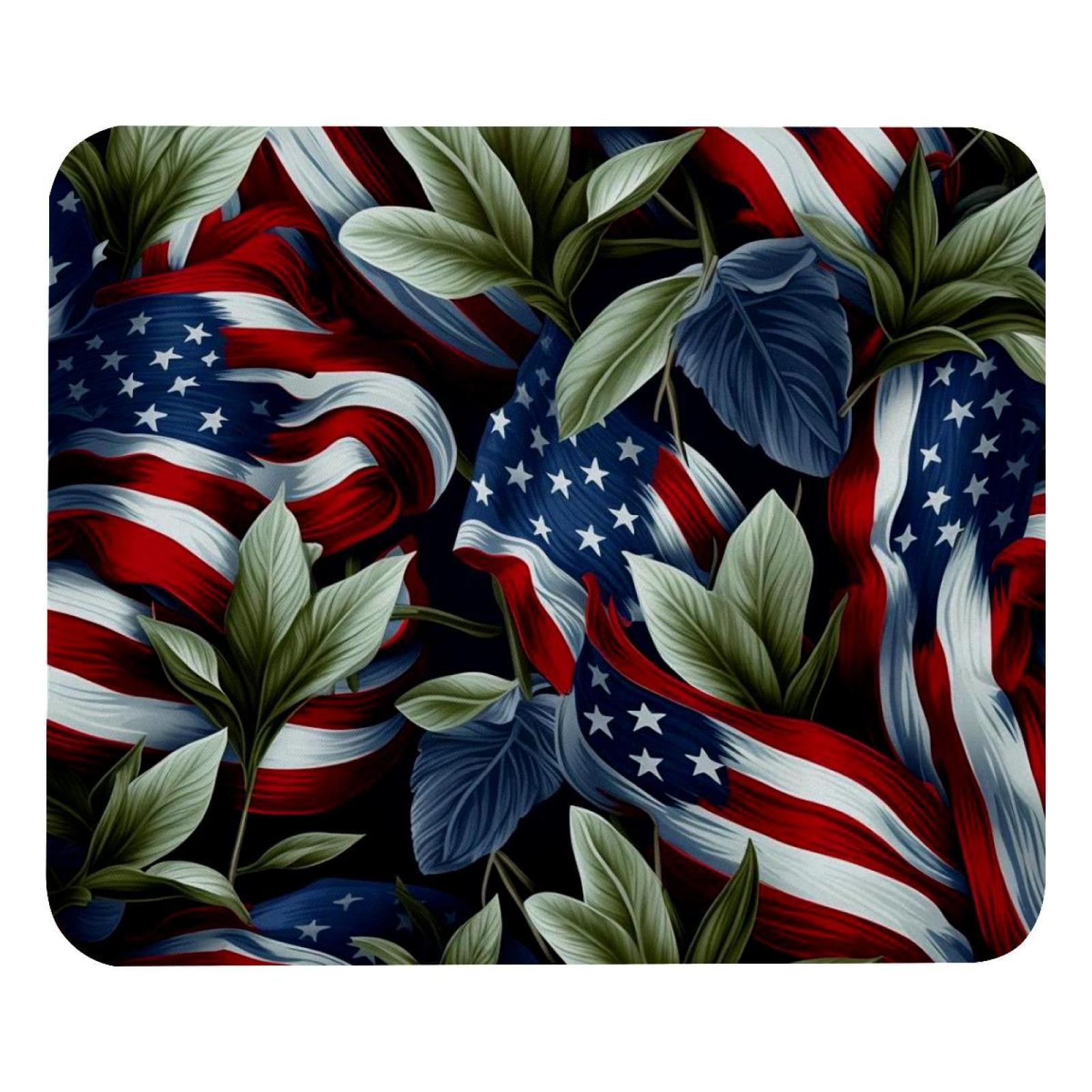 American Flag Plant Mouse Pad for Wireless Mouse Home Office Desk ...