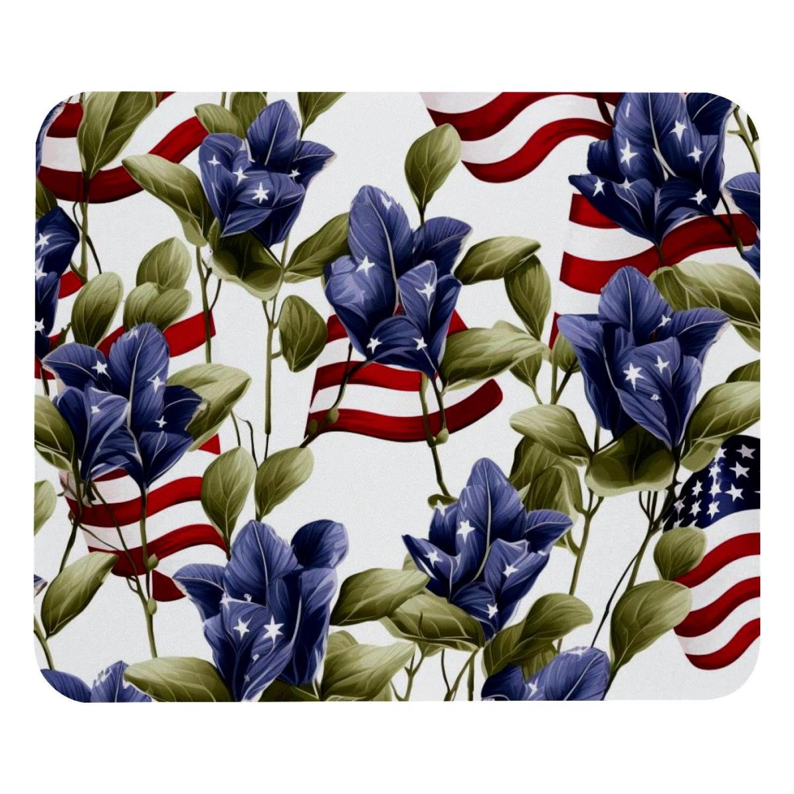 American Flag Plant Mouse Pad for Wireless Mouse Home Office Desk ...