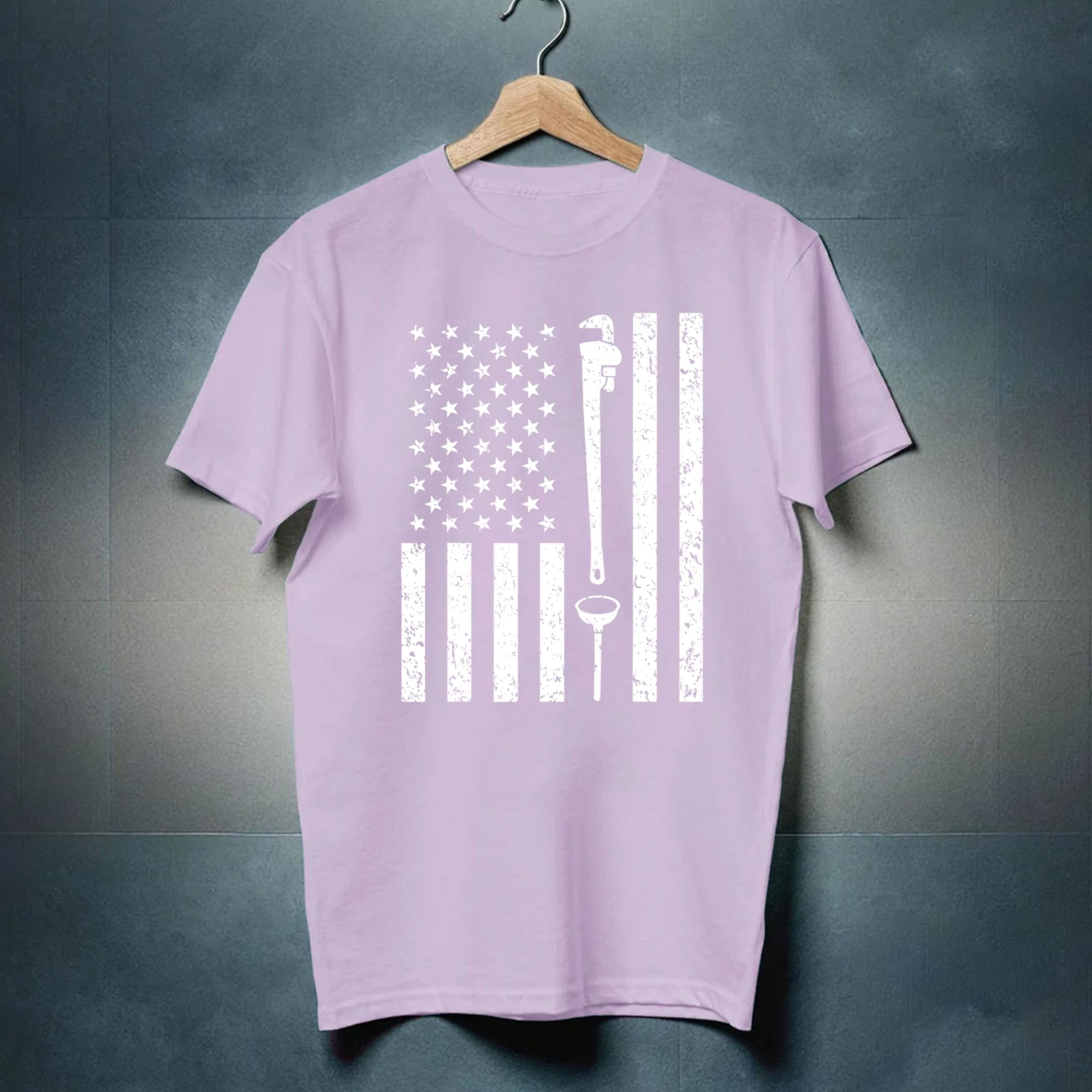 American Flag Plumber Plumbing Worker Men Plumber T Shirt-TH38412 ...