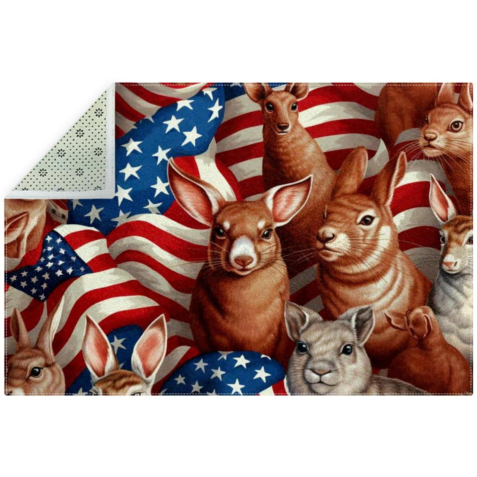 American Flag Polyester Chair Mat - Right-Angle Floor Mat for Office ...