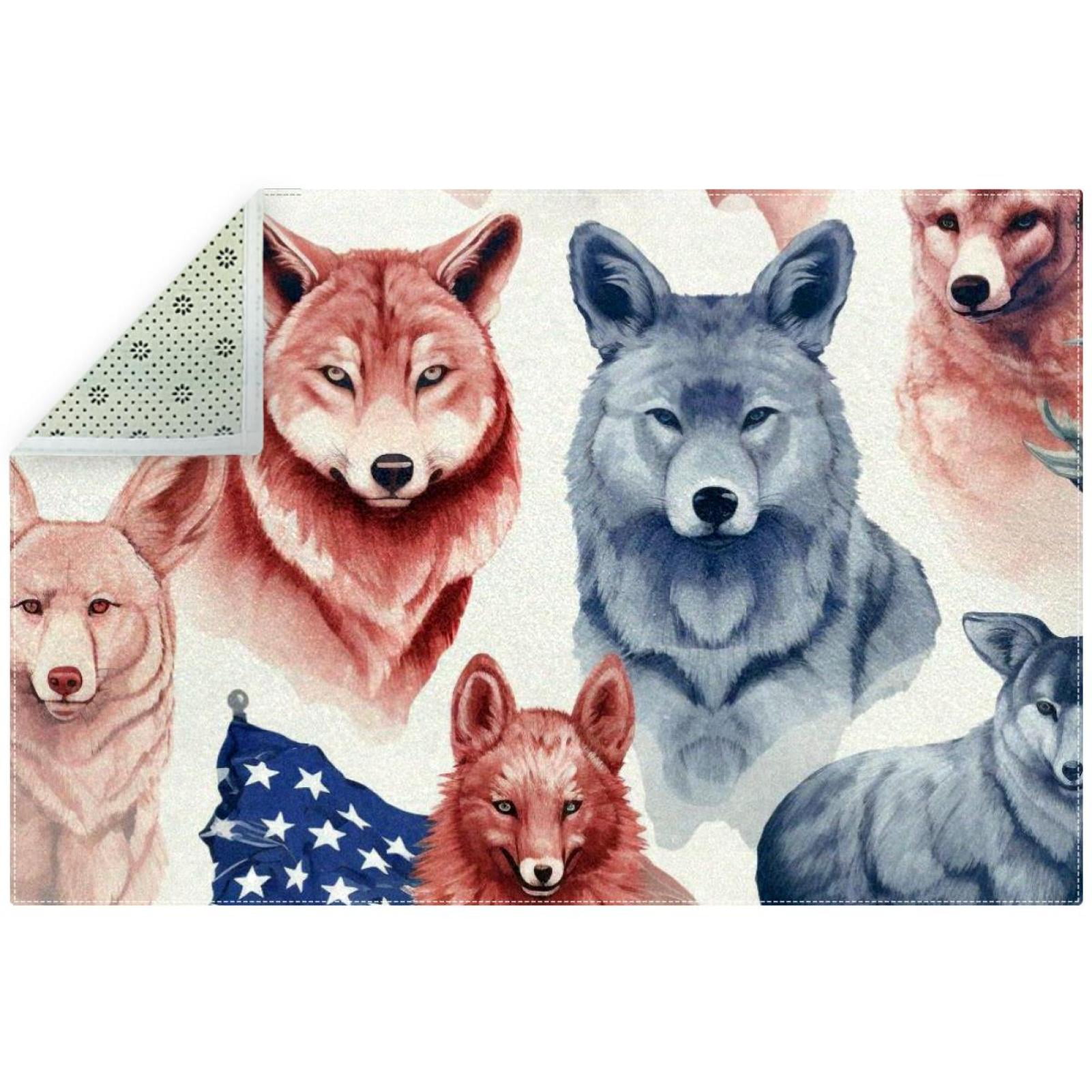 American Flag Polyester Right-Angle Floor Mat - Durable Entryway Rug ...