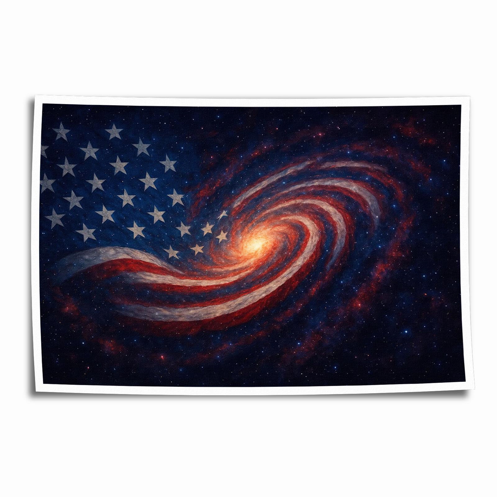 American Flag Poster Wall Art Décor Canvas Prints Fantasy Space Posters ...