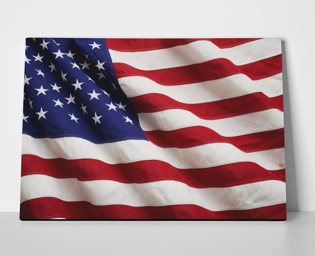 American Flag Poster or Wrapped Canvas - Walmart.com