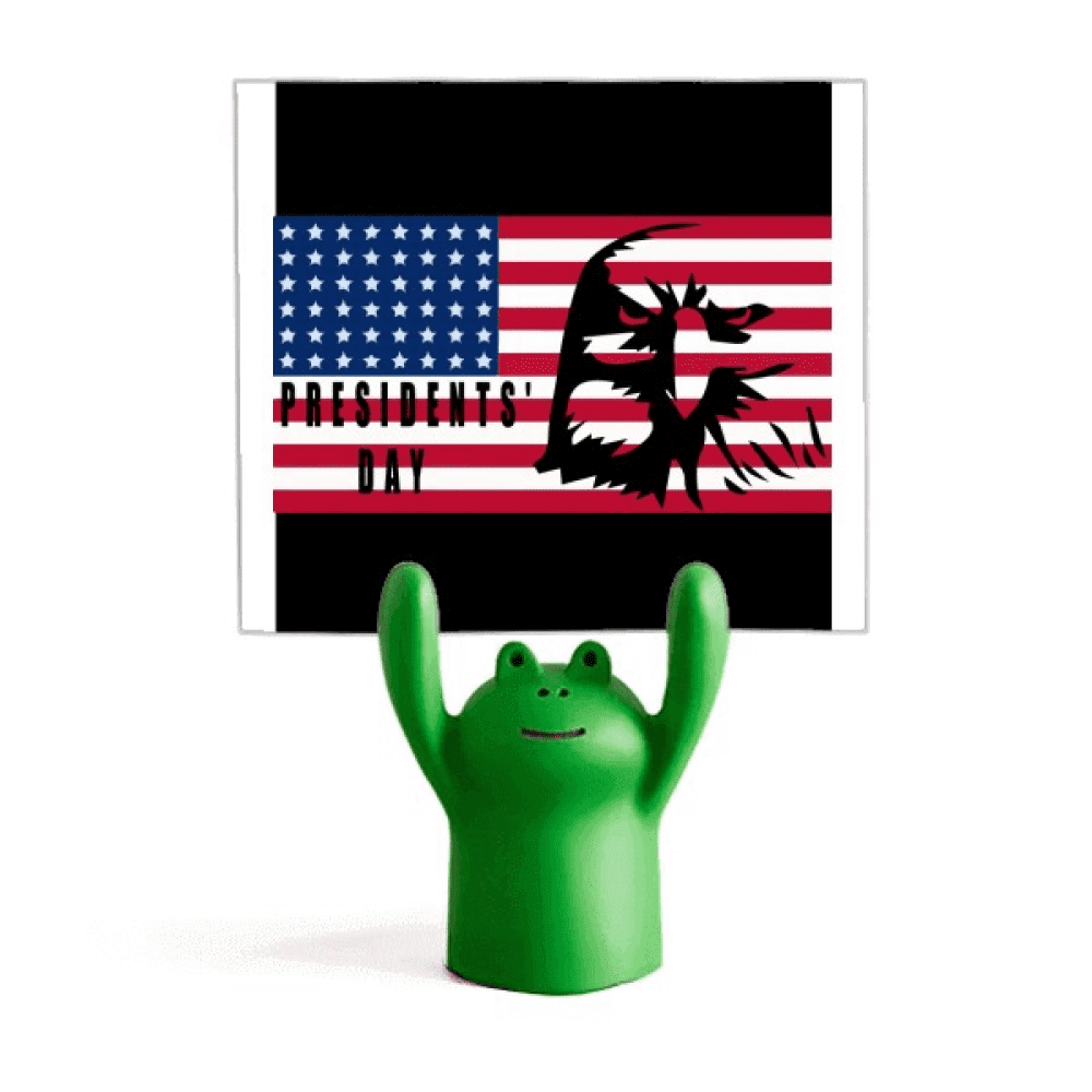 American Flag Presidents Day Brid Memo Holder Cartoon Animal Frog Stand ...