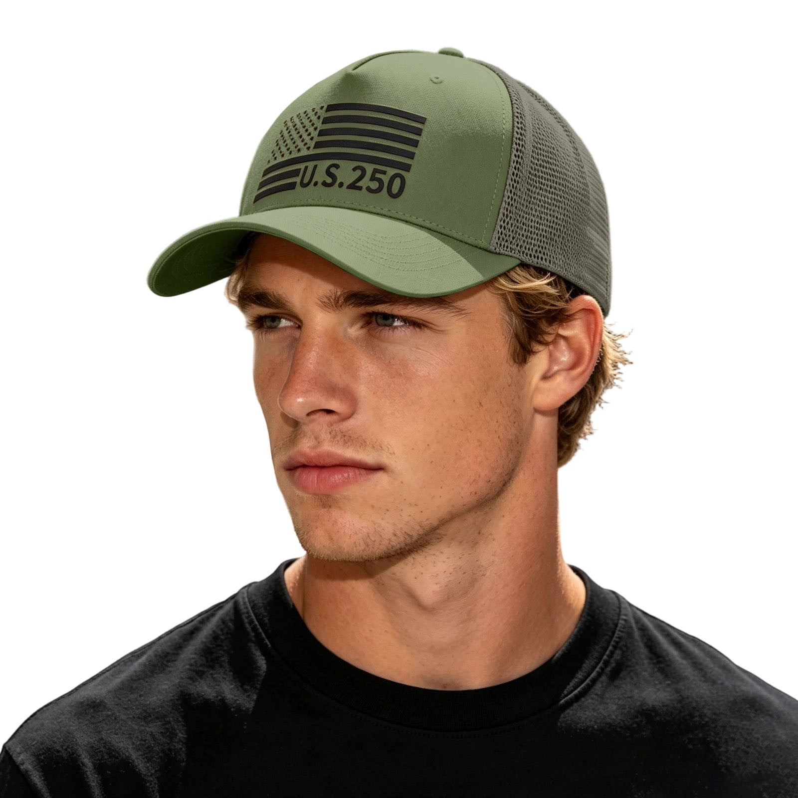 American Flag Printed Baseball Cap - Adjustable Twill Sun Hat ...