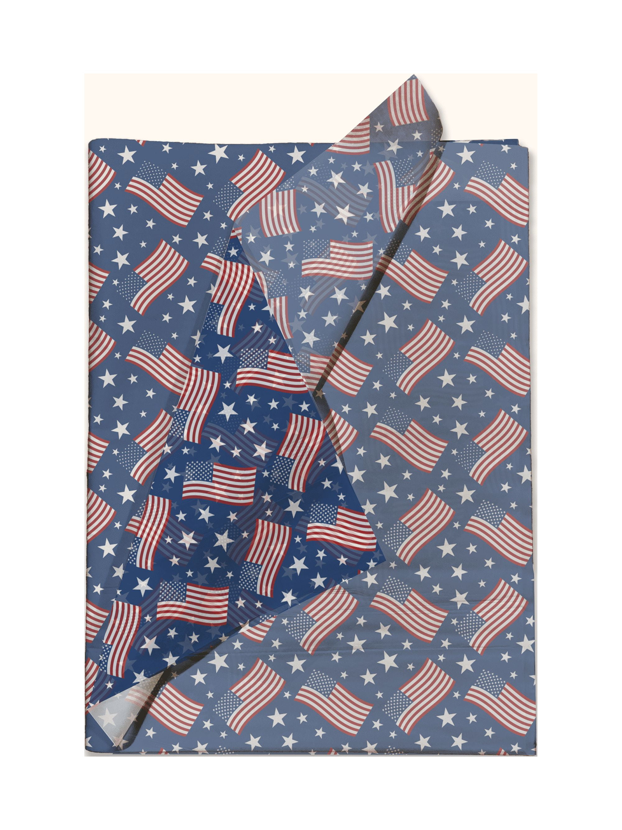 American Flag Printed Tissue Paper - Fourth of July Holiday Tissue ...