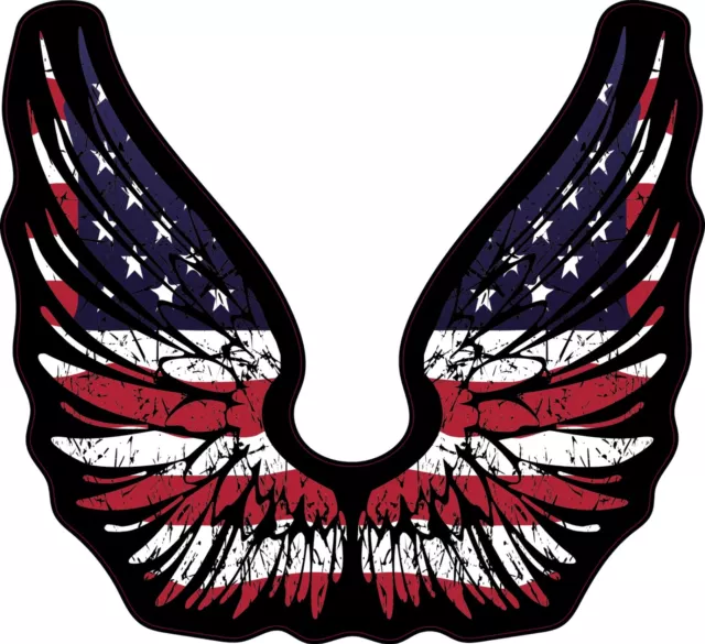 American Flag Printed Wings Sticker Window Decal Phone Decal Water ...