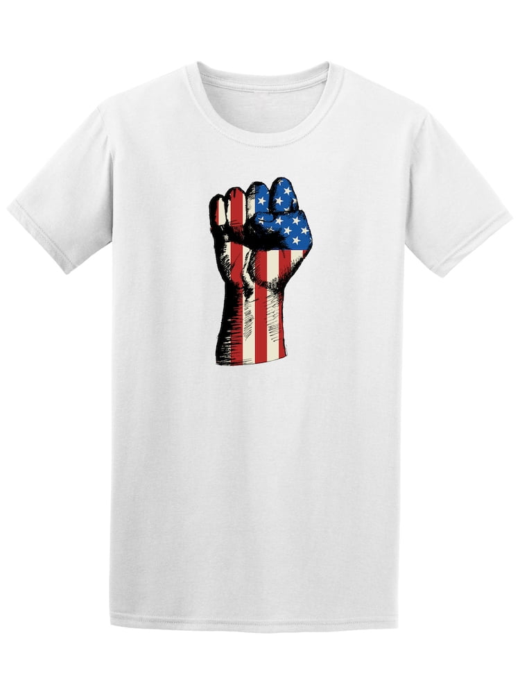 American Flag. Raised Fist Sketch Tee - Men T-Shirt, Small - Walmart.com
