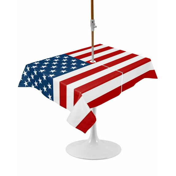 American Flag Rectangle Outdoor Tablecloth, Waterproof Table Cloth ...