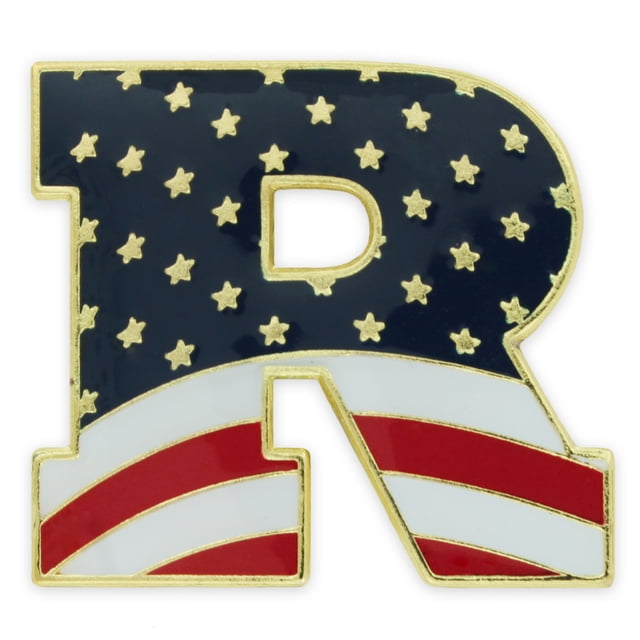 American Flag Republican Party R Patriotic Enamel Lapel Pin - Walmart ...