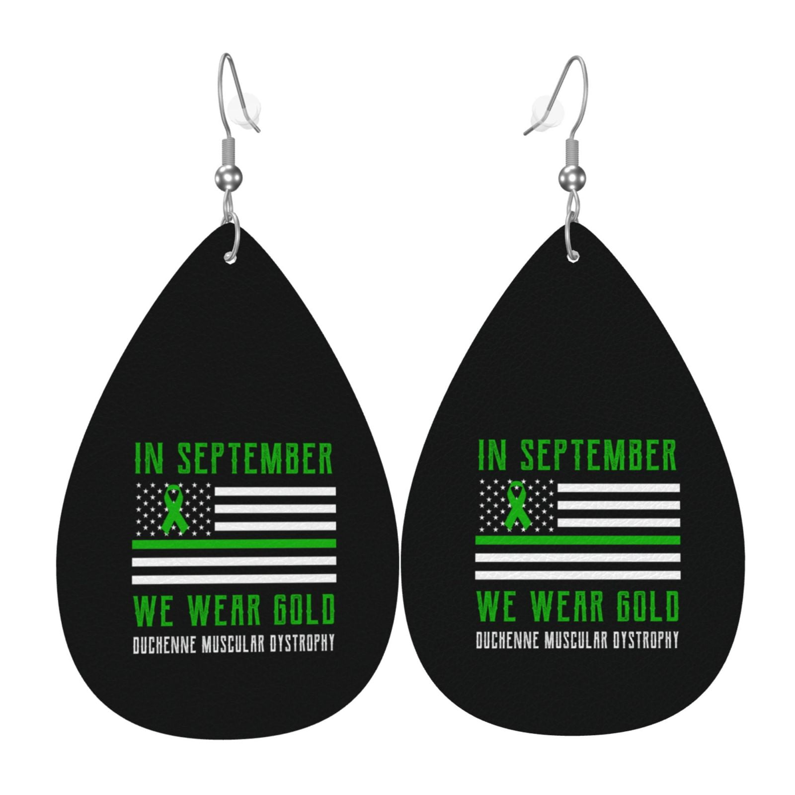 American Flag Ribbon Duchenne Muscular Dystrophy Awareness Leather ...