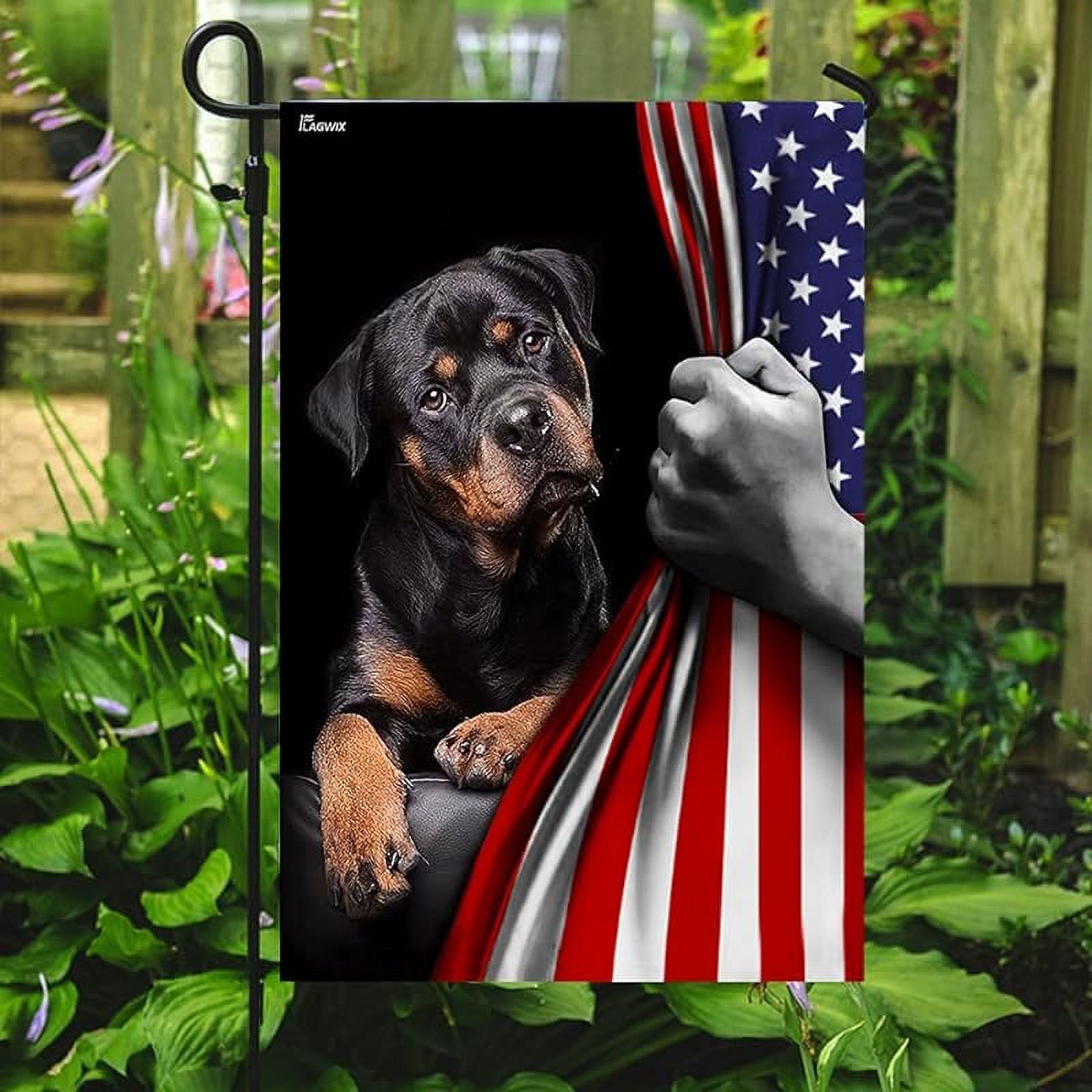 American Flag - Rottweiler Dog Lover American US Flag, 4th of July ...