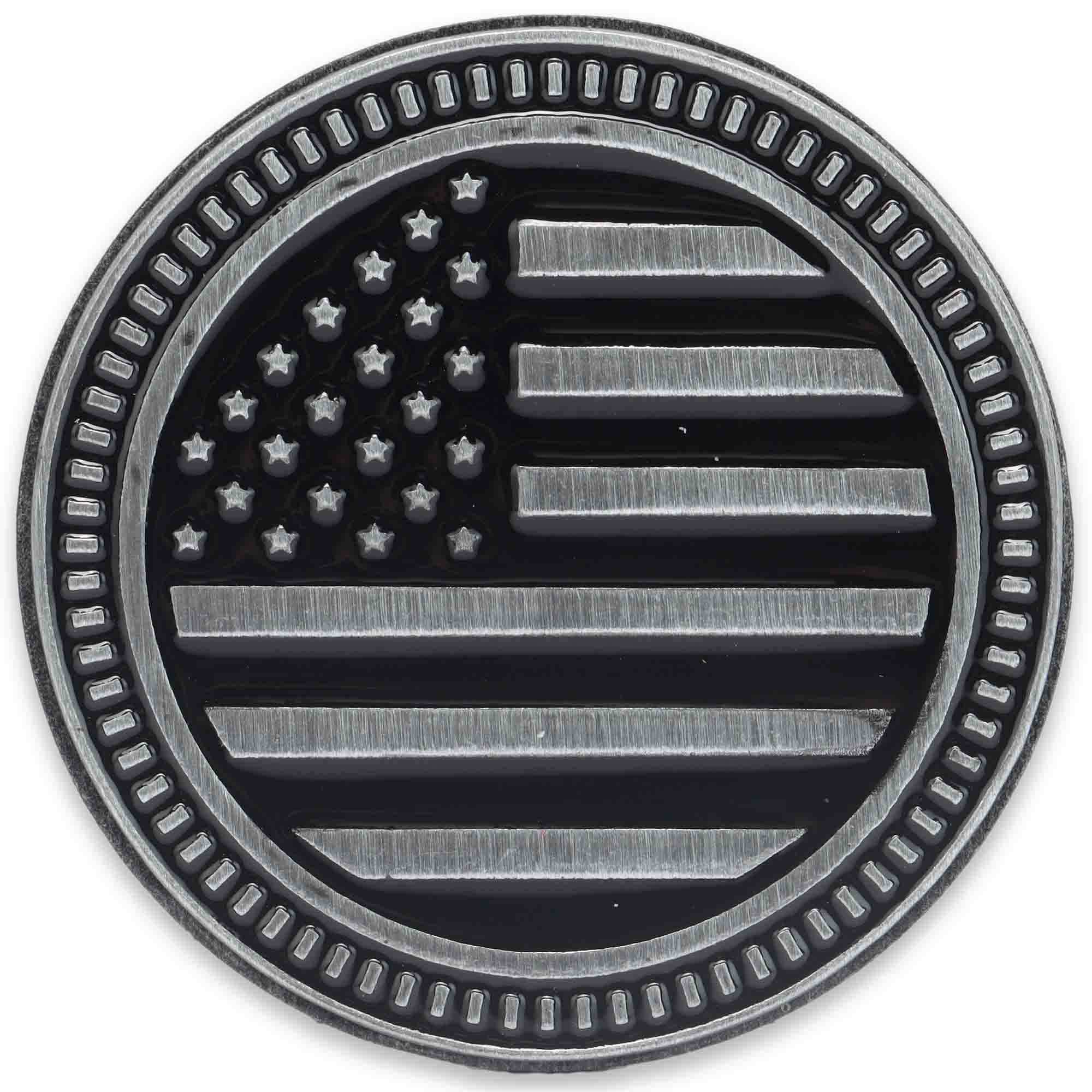 American Flag Round Adhesive Metal Car Emblem for Car, Truck, or ...