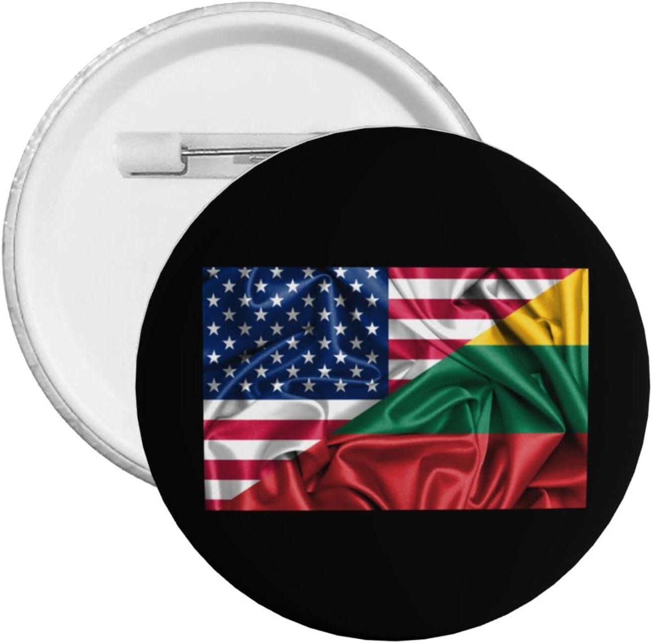 American Flag Round Badges 2.3 Inches Button Pins Badge Brooch ...